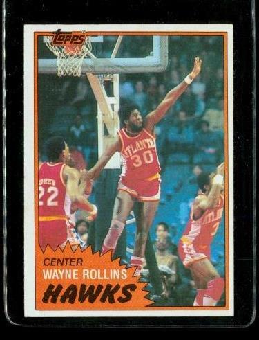 Vintage 1980-81 FLEER Basketball Trading Card #71 WAYNE ROLLINS Atlanta ...