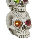 Light Up Sugar Skulls Stack Halloween Decoration DOTD Colour Change LED ...