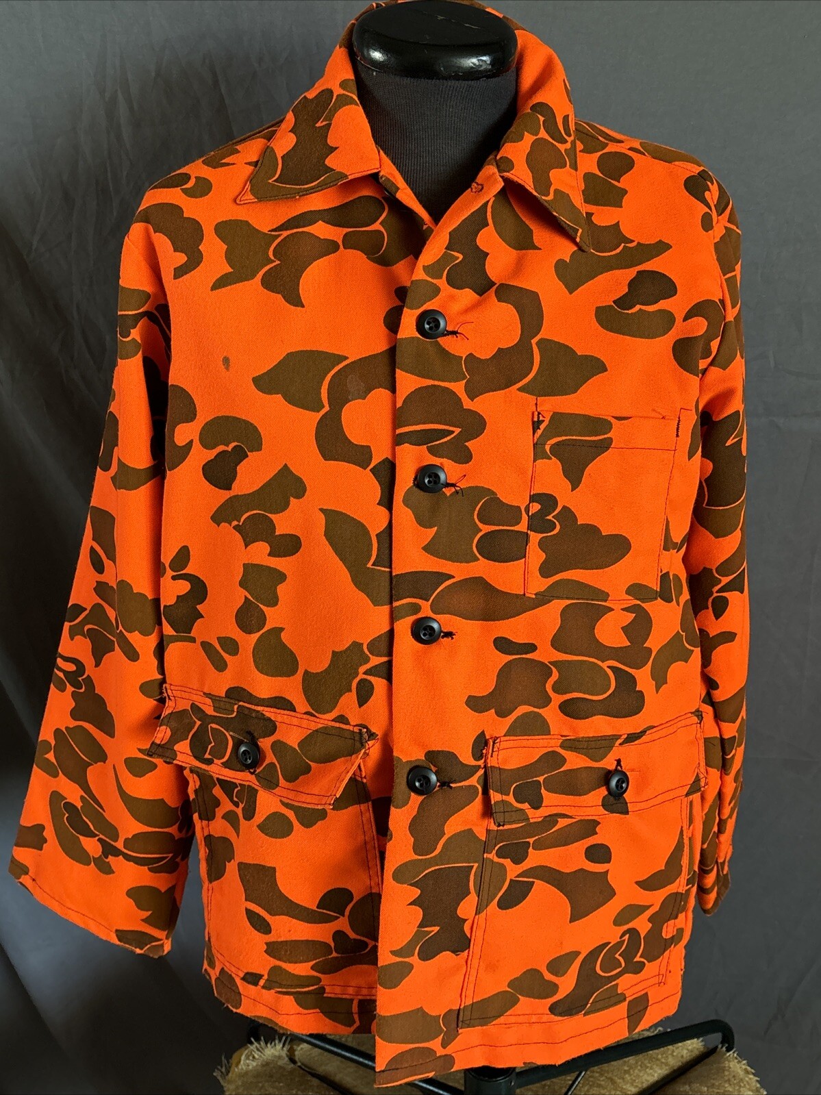 Vintage Ranger Jacket 80s USA Orange Camouflage Mediu… - Gem