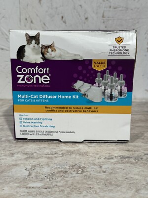 Comfort Zone Multi-Cat Diffuser Home Kit For Cats & Kittens - 6 Pack ...