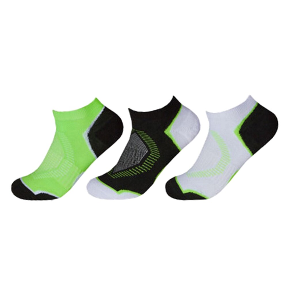 Womens Trainer Socks 4-8 Heel Toe Cushioned Ladies Sports Gym Yoga ...