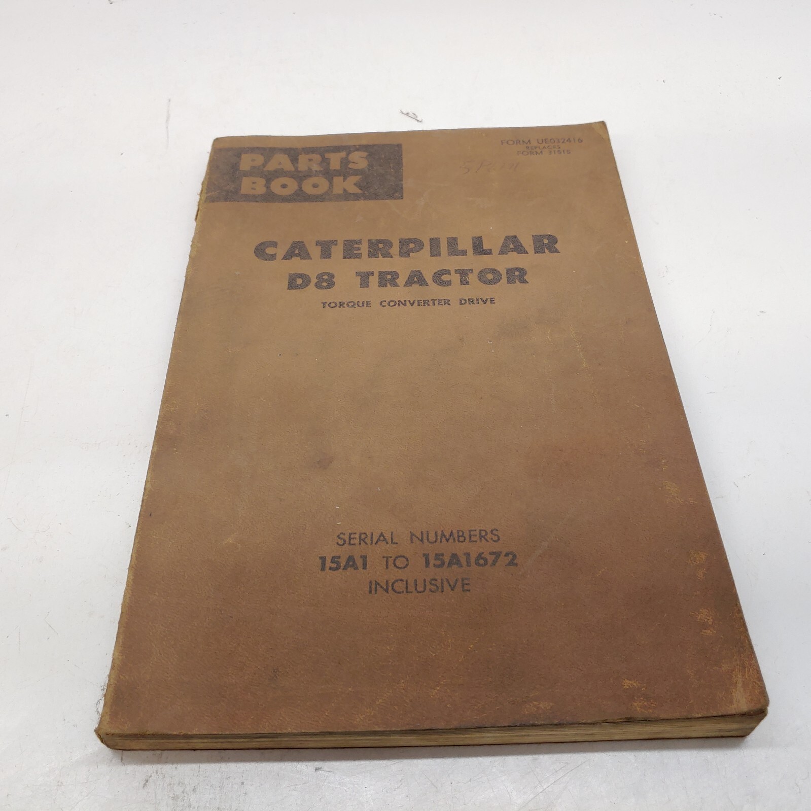 CAT Caterpillar D8 Tractor Crawler Torque Drive Parts Book 1976 S/N ...