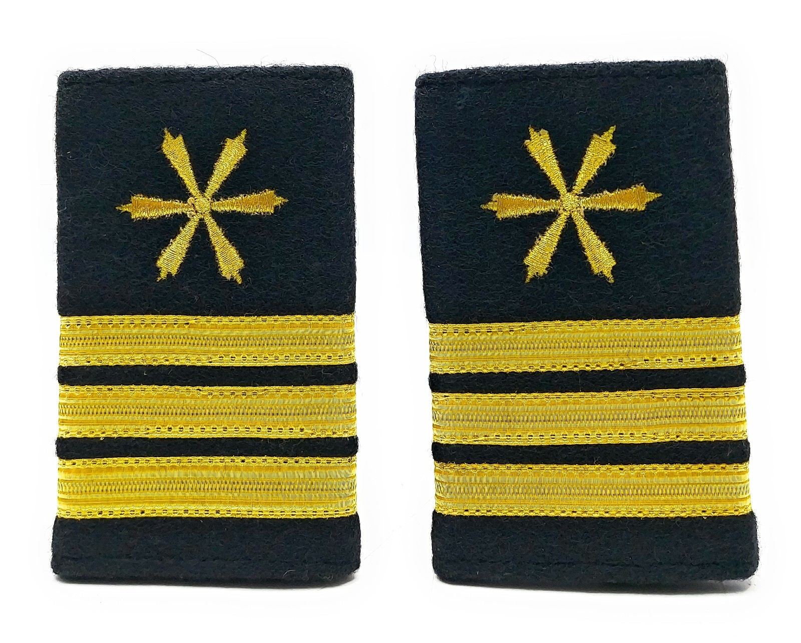 Marine Epaulet Shoulder Boards Uniform Epaulettes with Gold Stripes ...