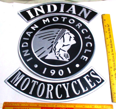 Indian Motorcycle back patch set vintage old USA biker collectible ...
