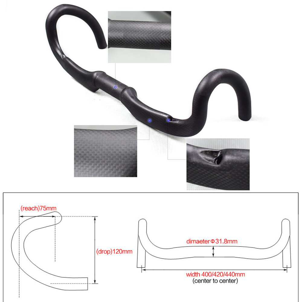 AIRWOLF Full Carbon Fiber Road Bike Drop Handlebar Cycling Bicycle Aero ...
