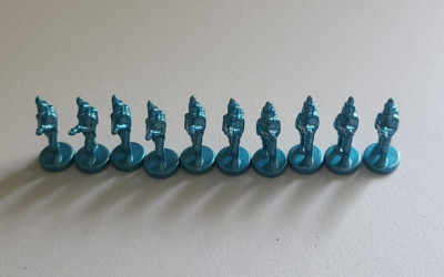 1999 RISK 40th Anniversary Collector's Edition Game 10x Blue Infantry ...