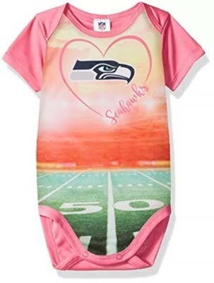 Seattle Seahawks Girls Pink Stadium Bodysuit | eBay