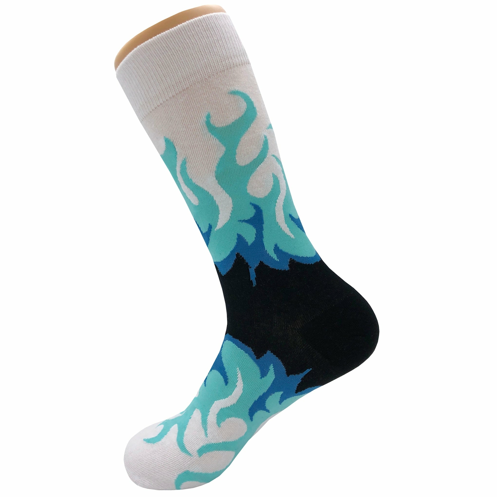 NWT Blue Flame Dress Socks Novelty Men 8-12 Multicolor Crazy Fun ...