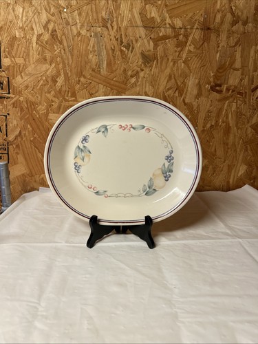 Vintage Corelle Abundance Fruit Pattern Oval Serving Platter 12" x 9.5 ...