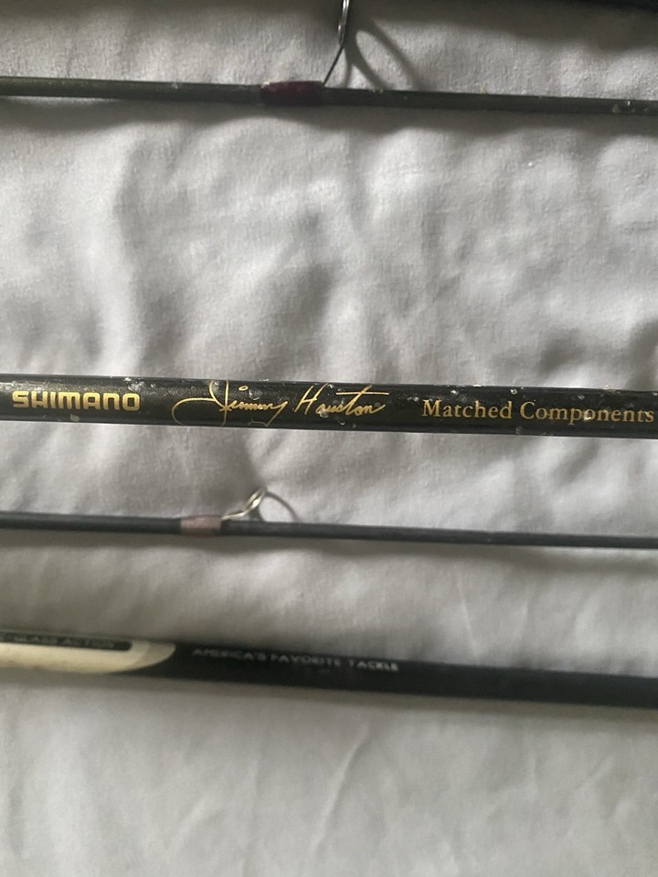 4 2 Piece Fishing Rods 3 Baitcast 1 Spinning Daiwa Shimano Zebco Jimmy ...