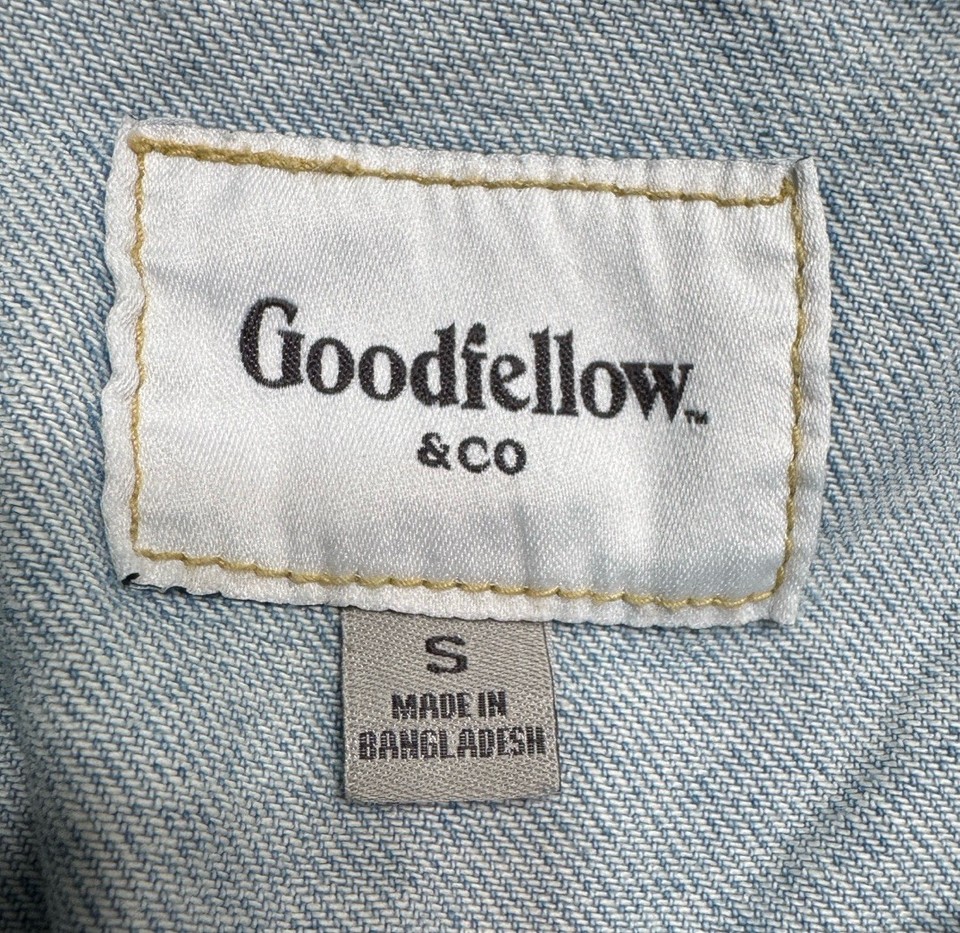 Goodfellow & Co Men’s Denim Jean Jacket Size Small Distressed ...