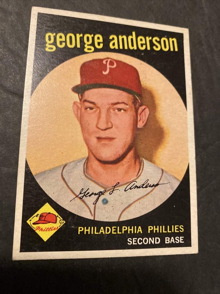 1959 Topps Baseball Sparky Anderson Philadelphia Phillies Card Rookie ...