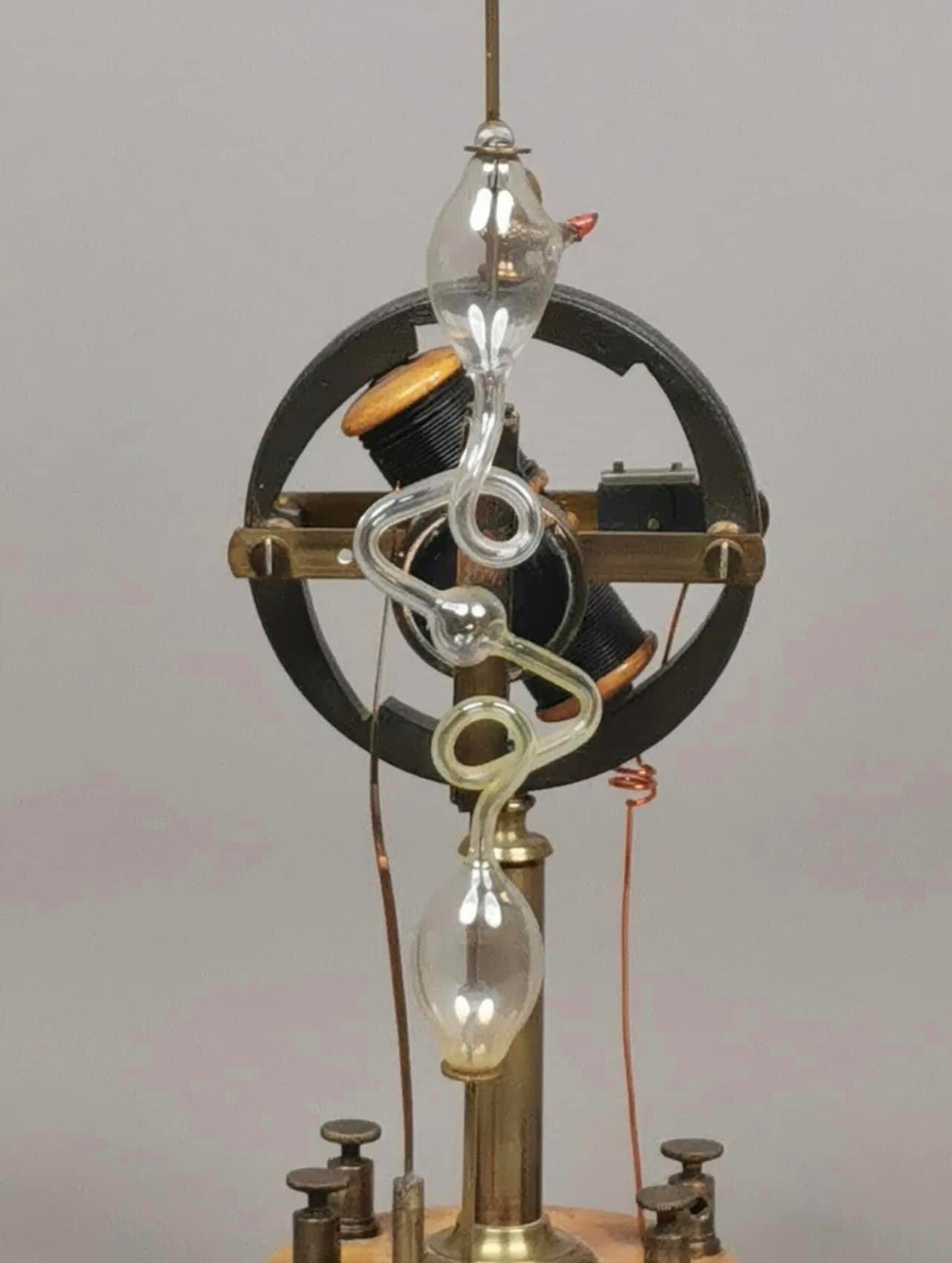 Bobine Ruhmkorff Coil Scientifique Moteur Tourne Tube Geissler Crookes ...