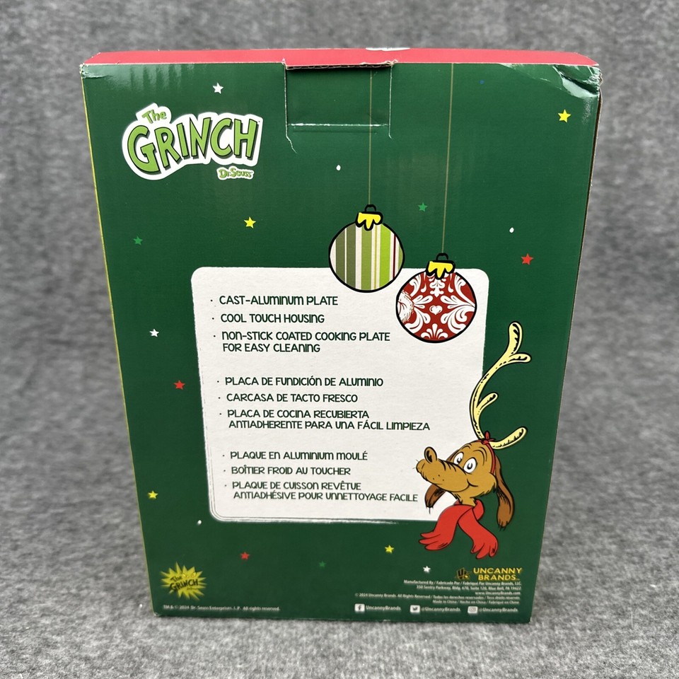 Dr Seuss The Grinch Christmas 2024 Grilled Cheese Sandwich Maker Hobby ...