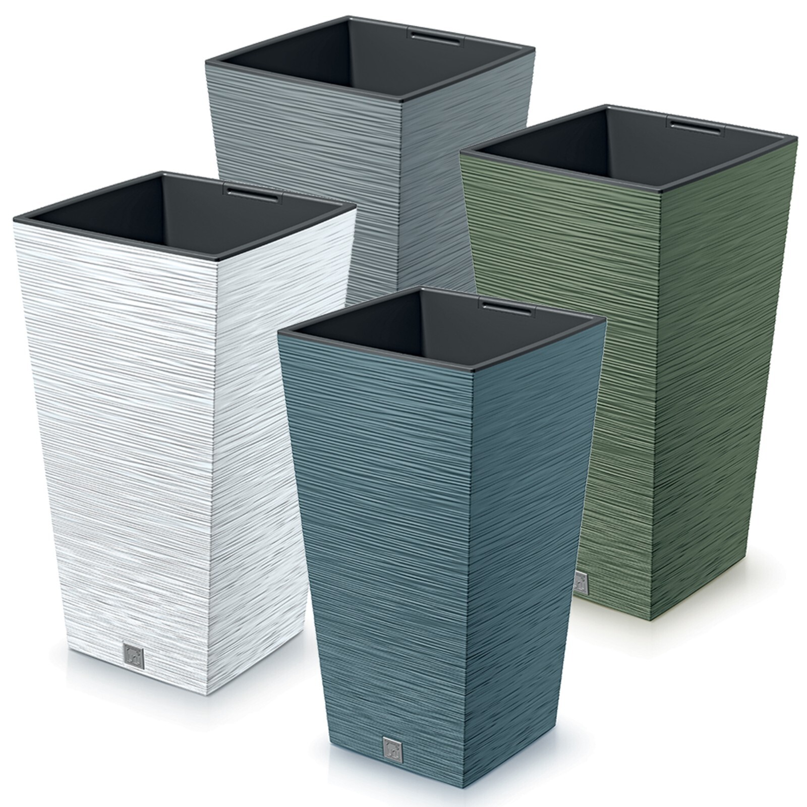 65/75cm XL Tall FURU Square Planters Flower Plant Pot Indoor Outdoor ...