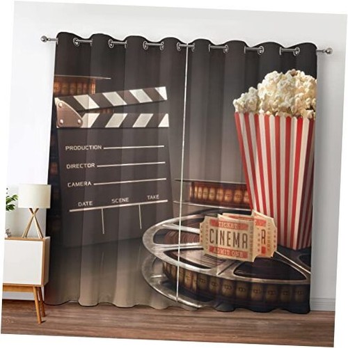 Movie Theater Blackout Curtains Movie Theater Decor for Home 42"x84 ...