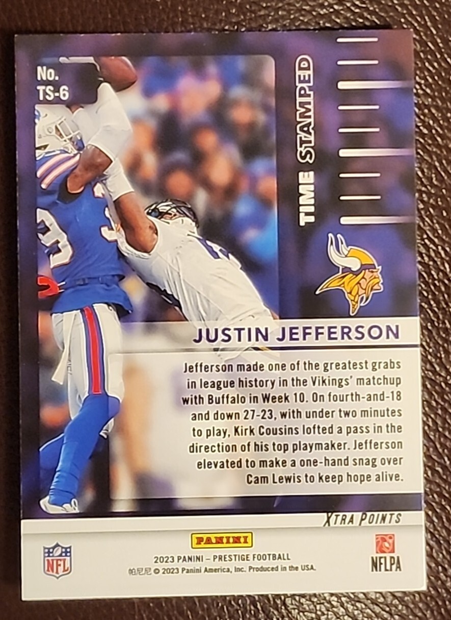 2023 Panini Prestige - Time Stamped #TS-6 Justin Jefferson for sale ...