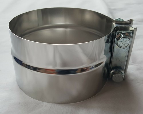 NIB Stainless Steel Stepped 5" Semi Truck Exhaust Clamp by TRP EC50PLS ...