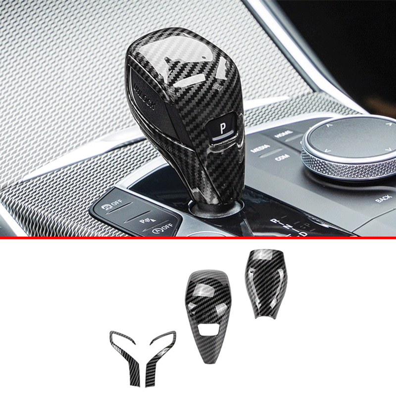 Carbon Fiber Console Gear Shift Knob Trim For BMW X3 X4 X3M X4M iX3 ...