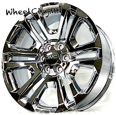22” Chrome 4741 CK158 OE Replica Wheels fits 2018 GMC Sierra Yukon 6x5 ...