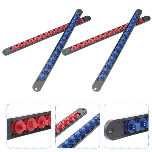 6 Pcs Magnetic Socket Rail Spanner Tool Holder Organizer Tray for ...