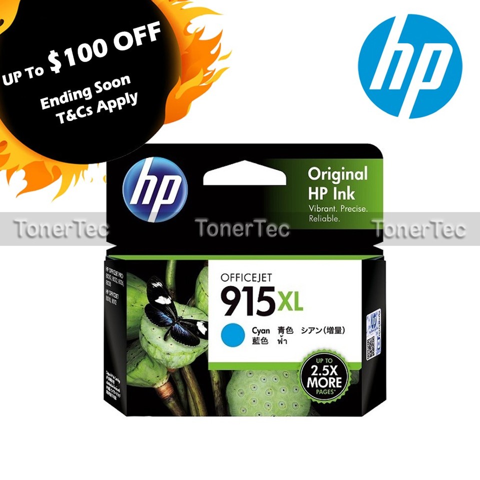 Genuine HP #915XL-C CYAN Ink Cartridge->OfficeJet 8010/8012/8020/8022 ...