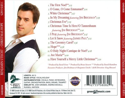 BENJAMIN UTECHT CHRISTMAS HOPE: AN INSPIRATIONAL HOLIDAY COLLECTION NEW ...