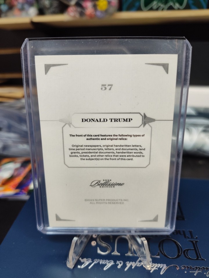 2023 Super Break Keepsake Bellissimo Edition Donald Trump Relic, SSP ...