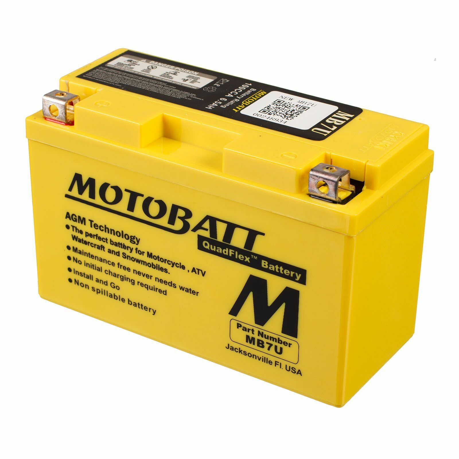 Motobatt AGM Battery for Yamaha TTR250 1998-2016 | eBay