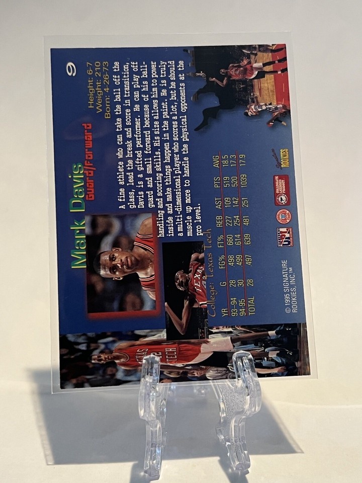 1995 Mark Davis Auto Signature Rookies Draft Day /7750 | eBay
