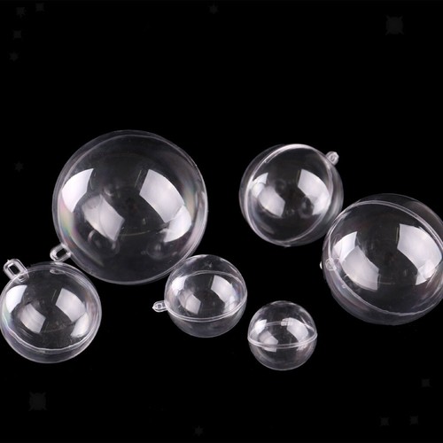 10pcs Plastic Round Ball Christmas Bauble Ornament Gift Present Crafts ...