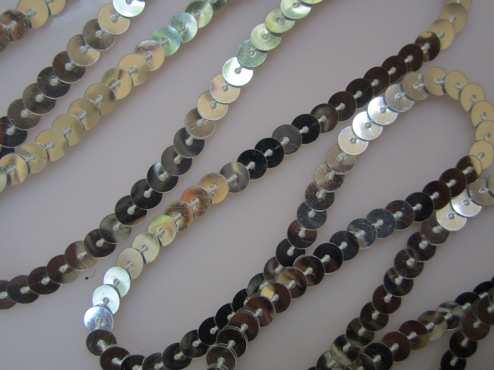 262 6/12ft Sequins Trims Tip Silver Washable 0,19€ / Meter | eBay