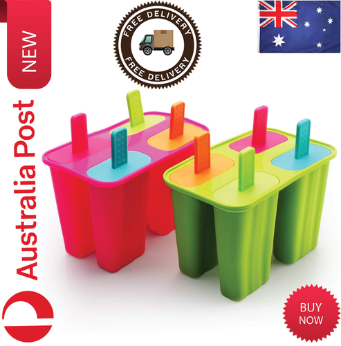 Ice Cream Moulds Silicone Popsicle Molds Ice Pop Mold Maker BPA Free ...