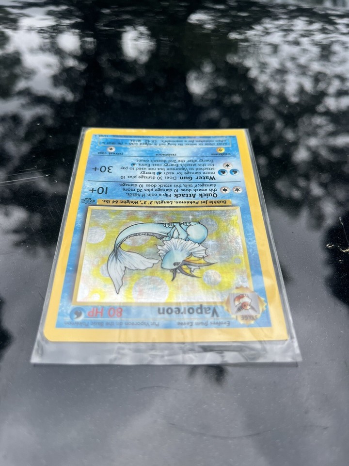 Vaporeon Miscut Pokemon Card Jungle Base Set 12/64 Holo Vtg 1999 1/1 ...