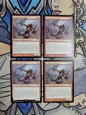 4x Zealous Conscripts - NM/LP Mixed Sets MM3 Avacyn Restored MTG Magic ...