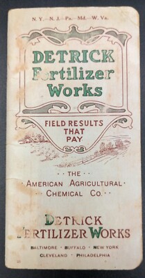 Detrick Fertilizer Works 1914 Note Book And Mixing Guide | eBay