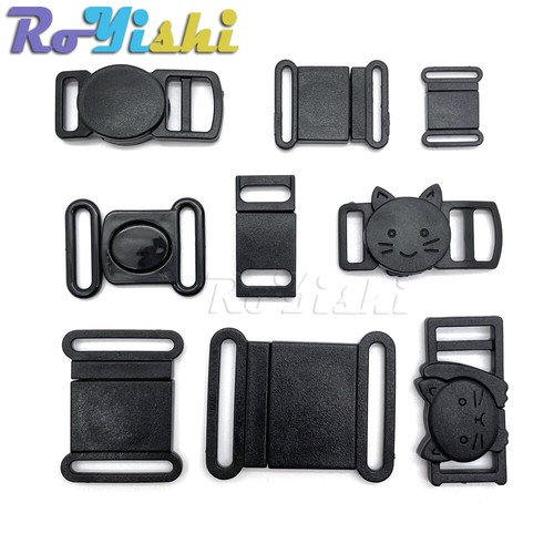 Black Release Bra Buckles Round Plastic Safety Breakaway Buckle for ...