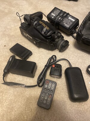 Hitachi VM-E55A 8 16x Zoom Camera With Case, Batteries, Charger, Remote, Flash | eBay