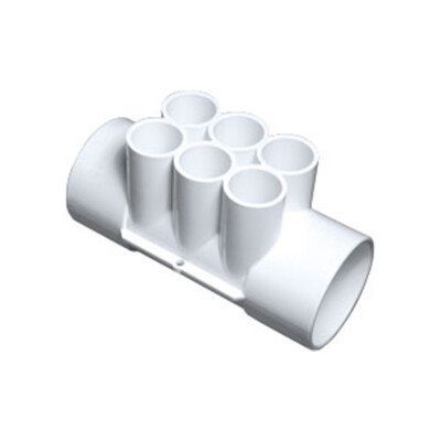 Waterway Plastics 672-4270 2" x 2" x 0.75" Inch SB Ports PVC Manifold 6 ...