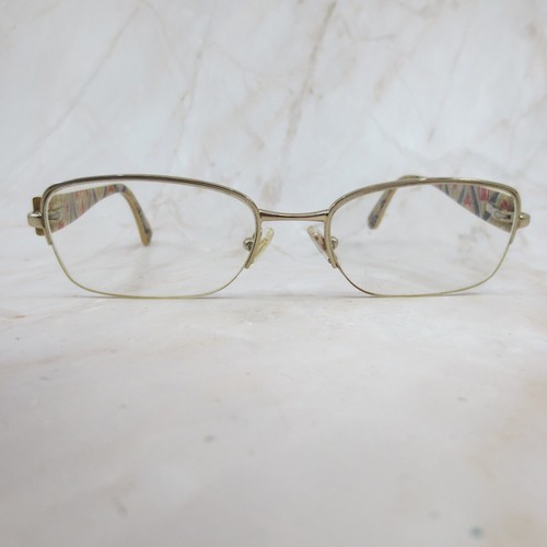 Prada Eyeglasses Frame Women's Gold Metal Multicolor Full Rim Rectangle ...