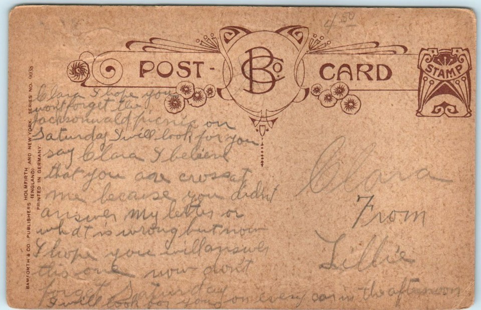 Postcard - Naughty! Naughty! - Love/Romance Greeting Card - Lovers ...