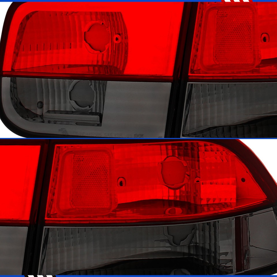 1996-2000 For Honda Civic 2DR Coupe Smoke Red Crystal Tail lights Brake ...