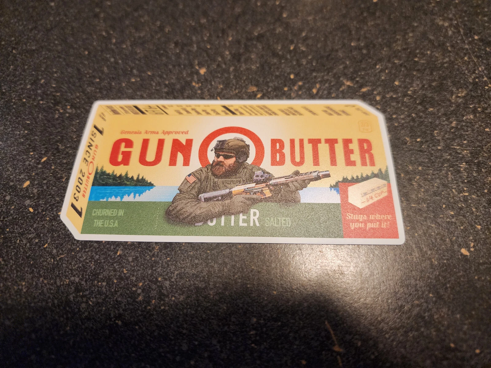 Купить Ибей | SHOT Show 2024 Genesis Arms Gun Butter Vinyl Decal Sticker