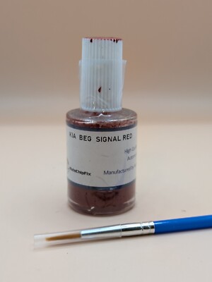 For KIA Code BEG SIGNAL RED Auto Touch Up Paint + Fine Tip Brush | eBay ...