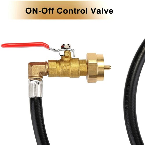 48'' Upgraded Propane Refill Adapter Hose, QCC1 Inlet Control Valve 2 ...