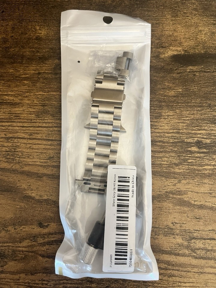 Apple Watch Strap Bundle x4 (2 Metal 2 Rubber) Silver, Black, Grey | eBay