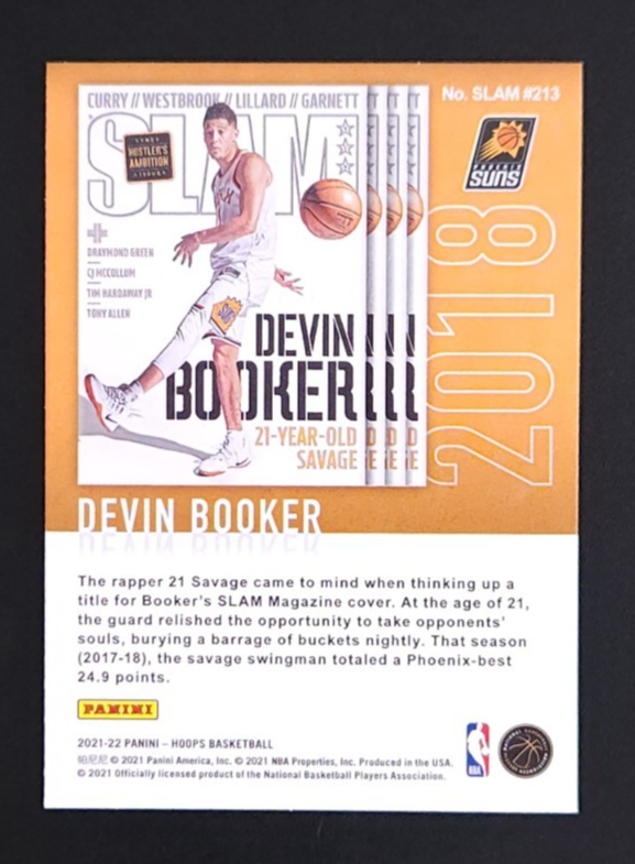 2021-22 Panini NBA Hoops Slam Magazine Insert #213 Devin Booker Card ...