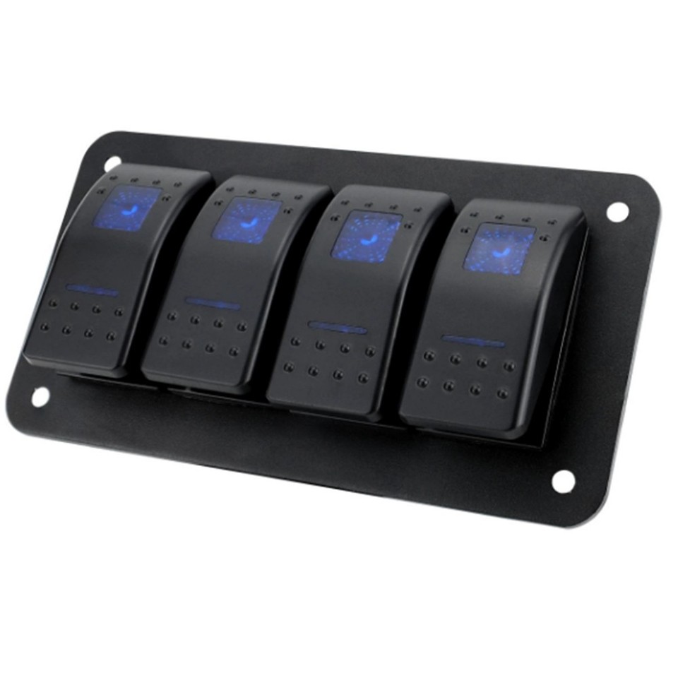 Boat Rocker Multiple Toggle Switches 4 Gang Panel E5W84769 | eBay Australia