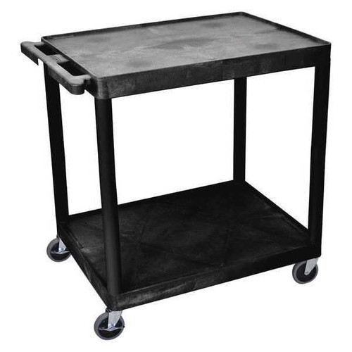 Manufacturer Varies Utility Cart,300 lb. Cap.,PE,2 Shelves HE38-B ...