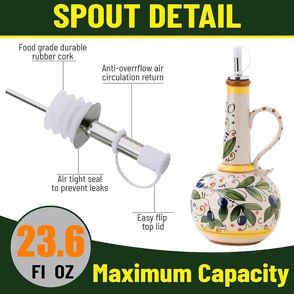 Ceramic Olive Oil Dispenser Bottle 23oz, Olive Oil Dispenser Bottle ...